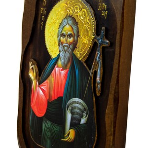 Saint Andrew Icon the Apostle, Handmade Greek Orthodox Icon of St ...