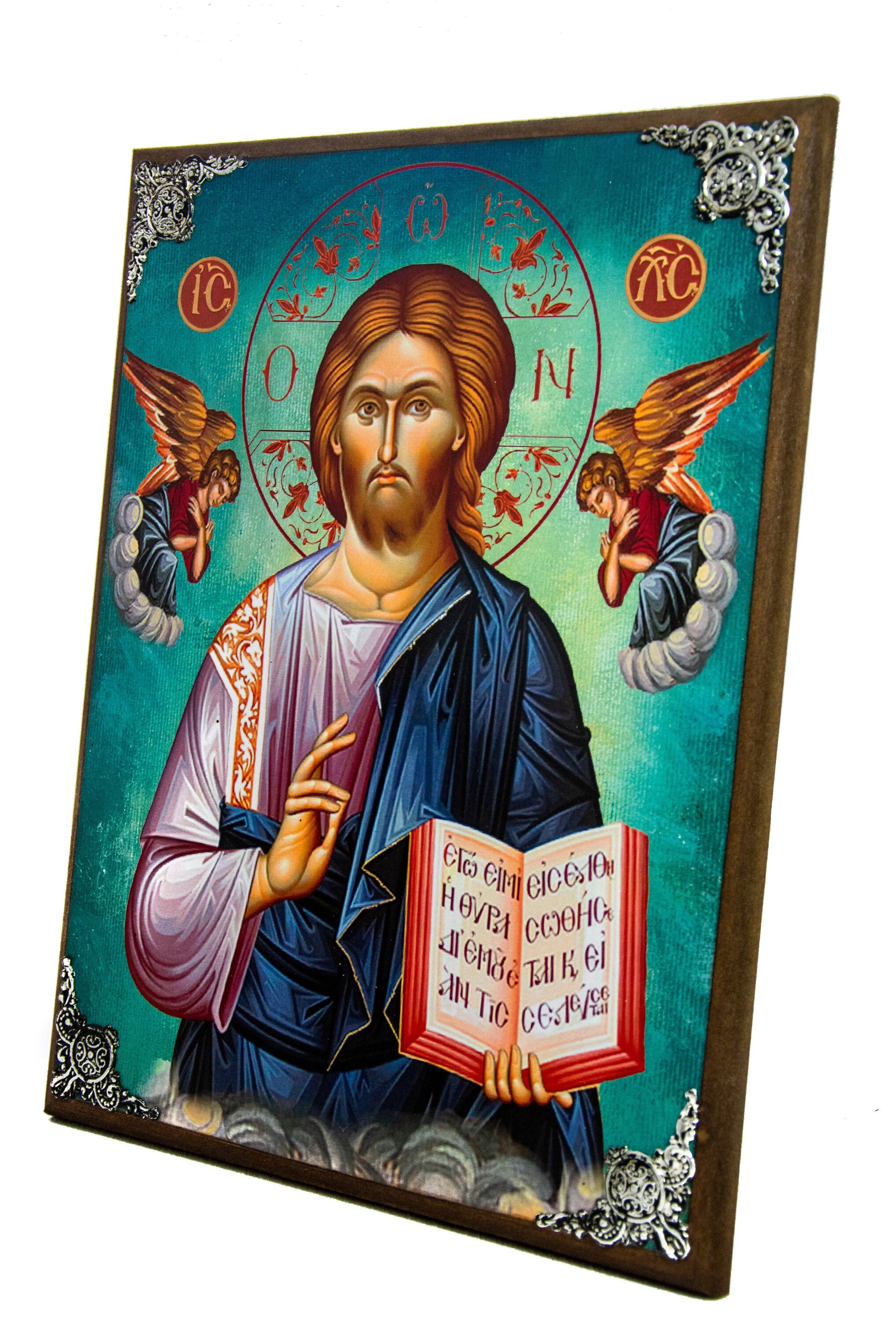 Jesus Christ Icon Handmade Greek Orthodox Icon of Our Lord - Etsy