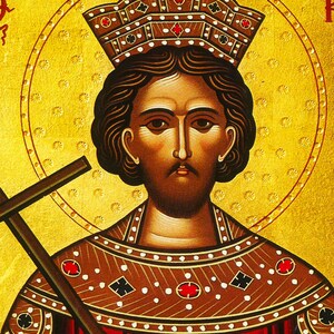 Saint Constantine Icon the Great, Handmade Greek Orthodox Icon of St ...