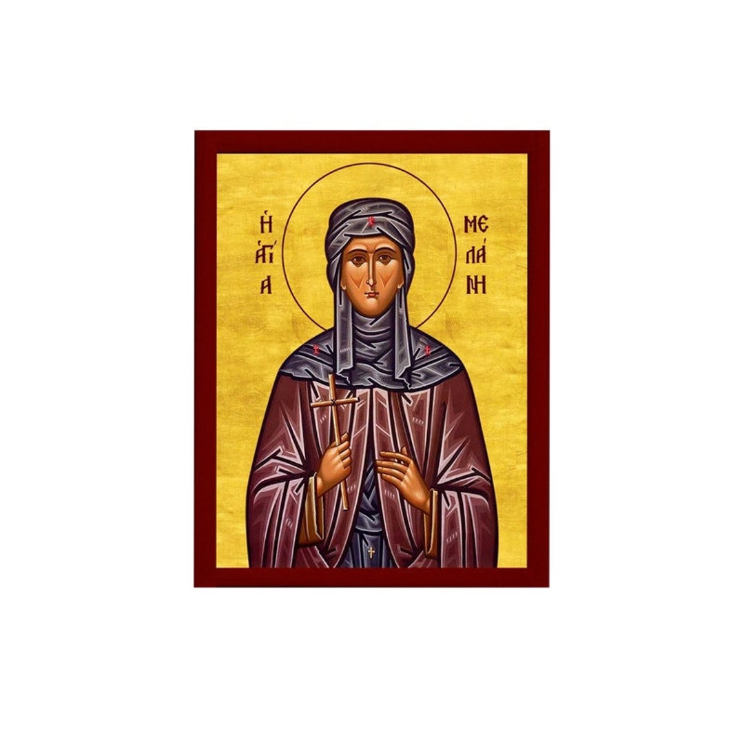 Saint Melanie Icon, Handmade Greek Orthodox Icon of St Melania the ...