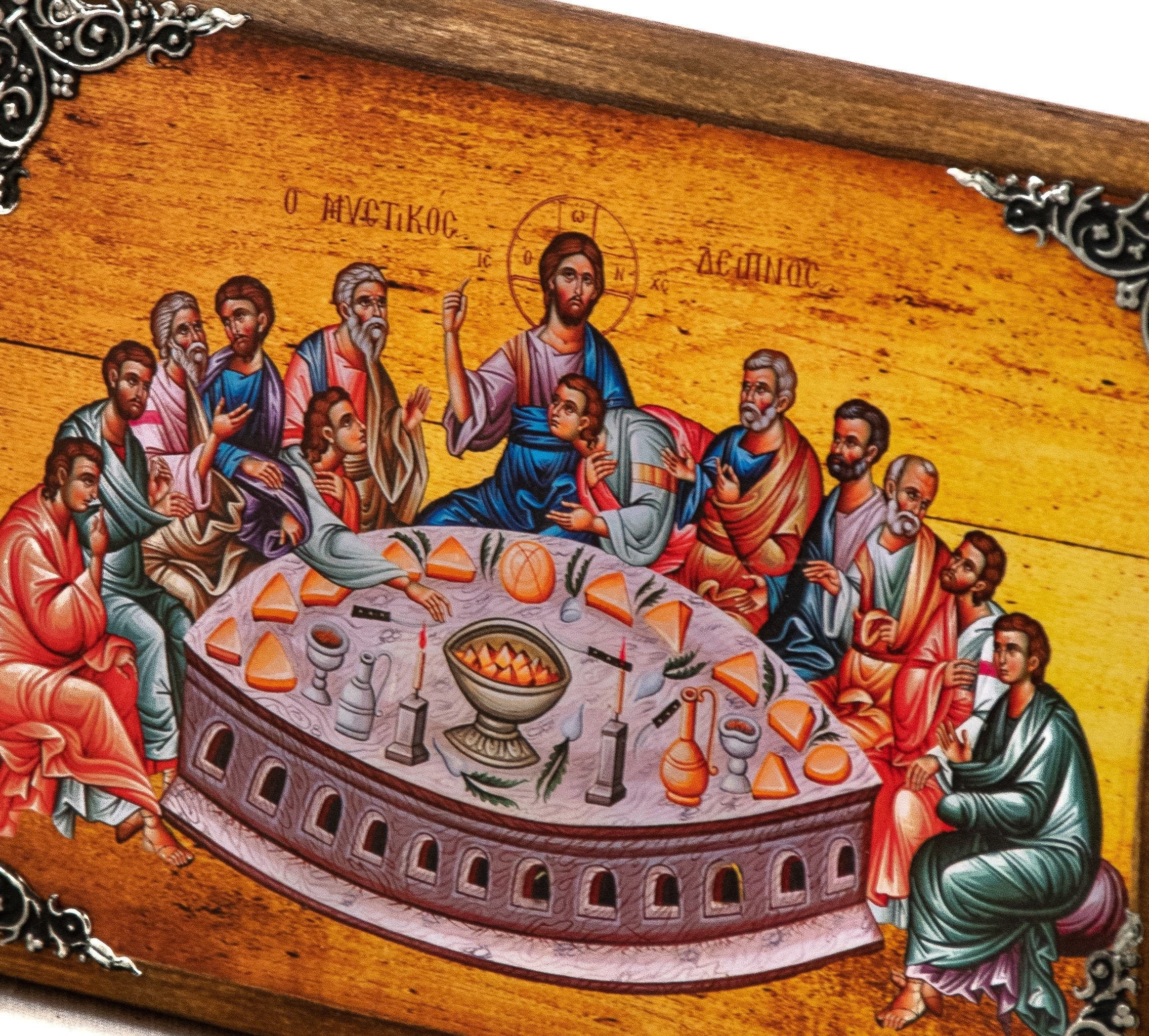 The Last Supper Icon Holy Communion Handmade Greek Orthodox | Etsy