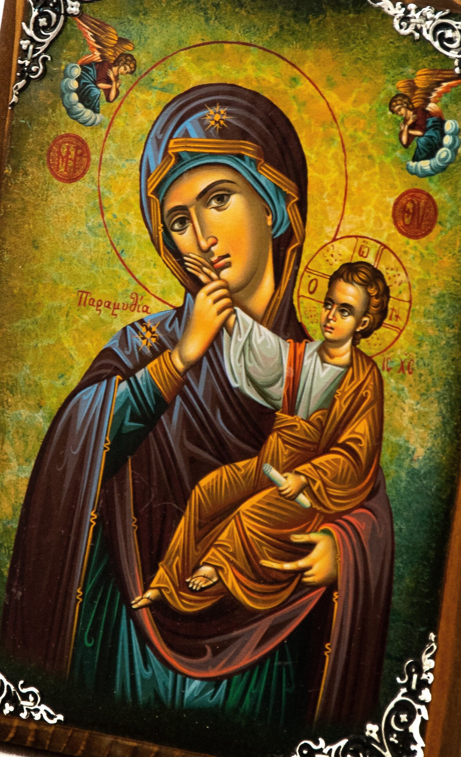 Icono de la Virgen María Panagia Paramythia Icono ortodoxo - Etsy México