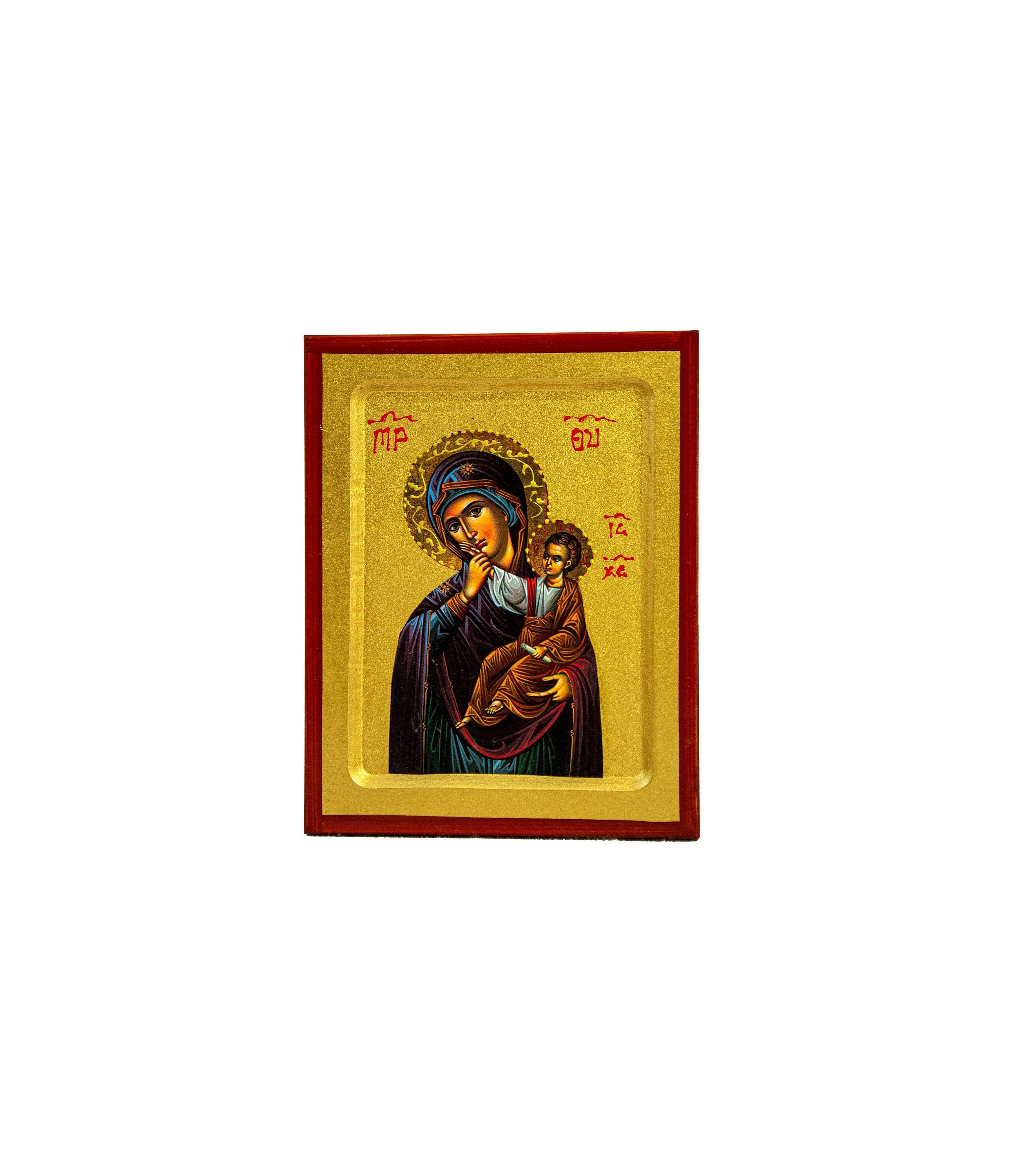 Virgin Mary Icon Panagia Paramythia Handmade Greek Orthodox | Etsy