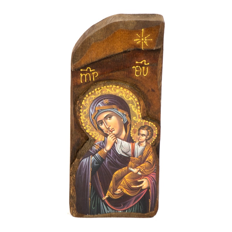 Virgin Mary Icon Panagia Paramythia Handmade Greek Orthodox - Etsy
