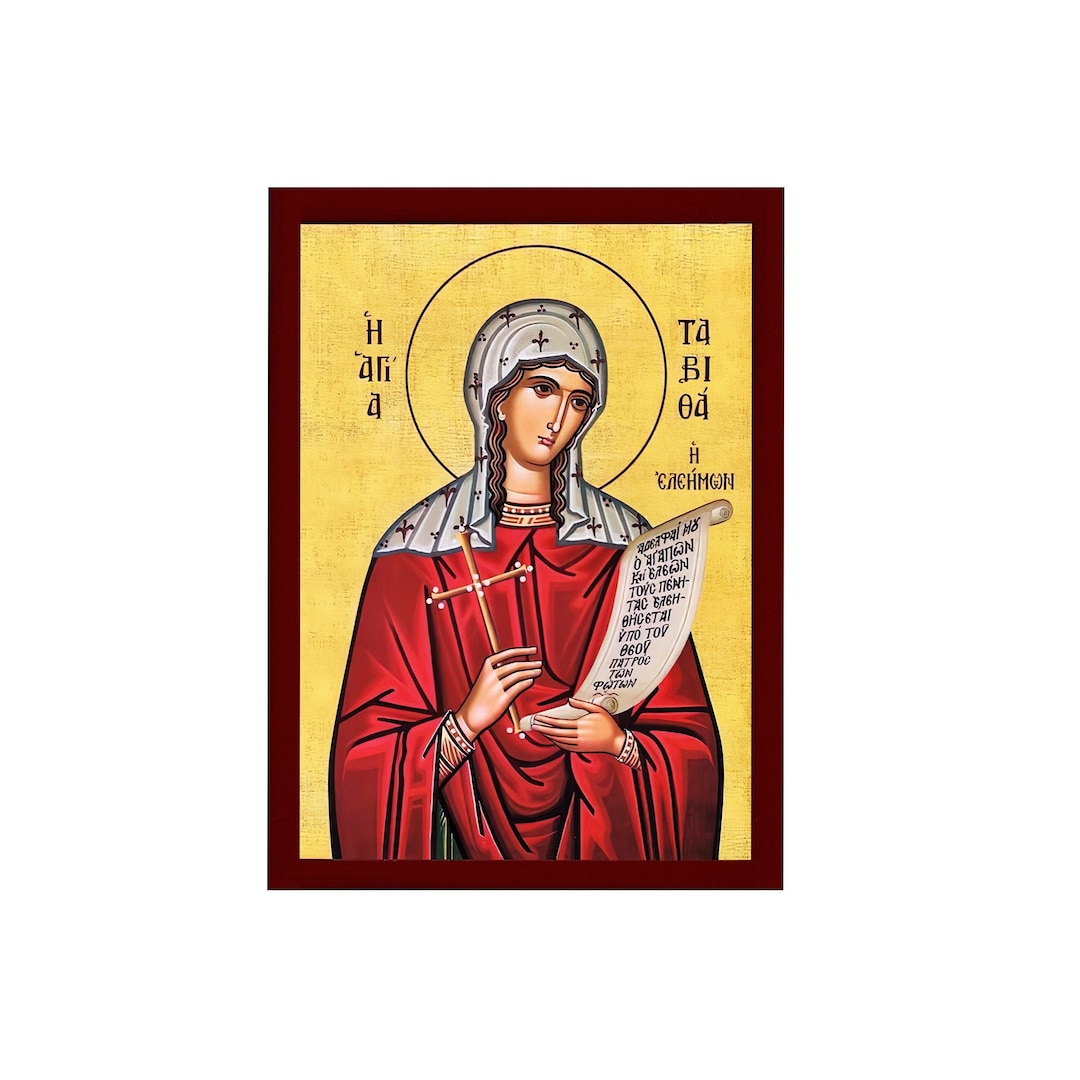 Saint Tabitha Icon, Handmade Greek Catholic Orthodox Icon of St Tabitha ...