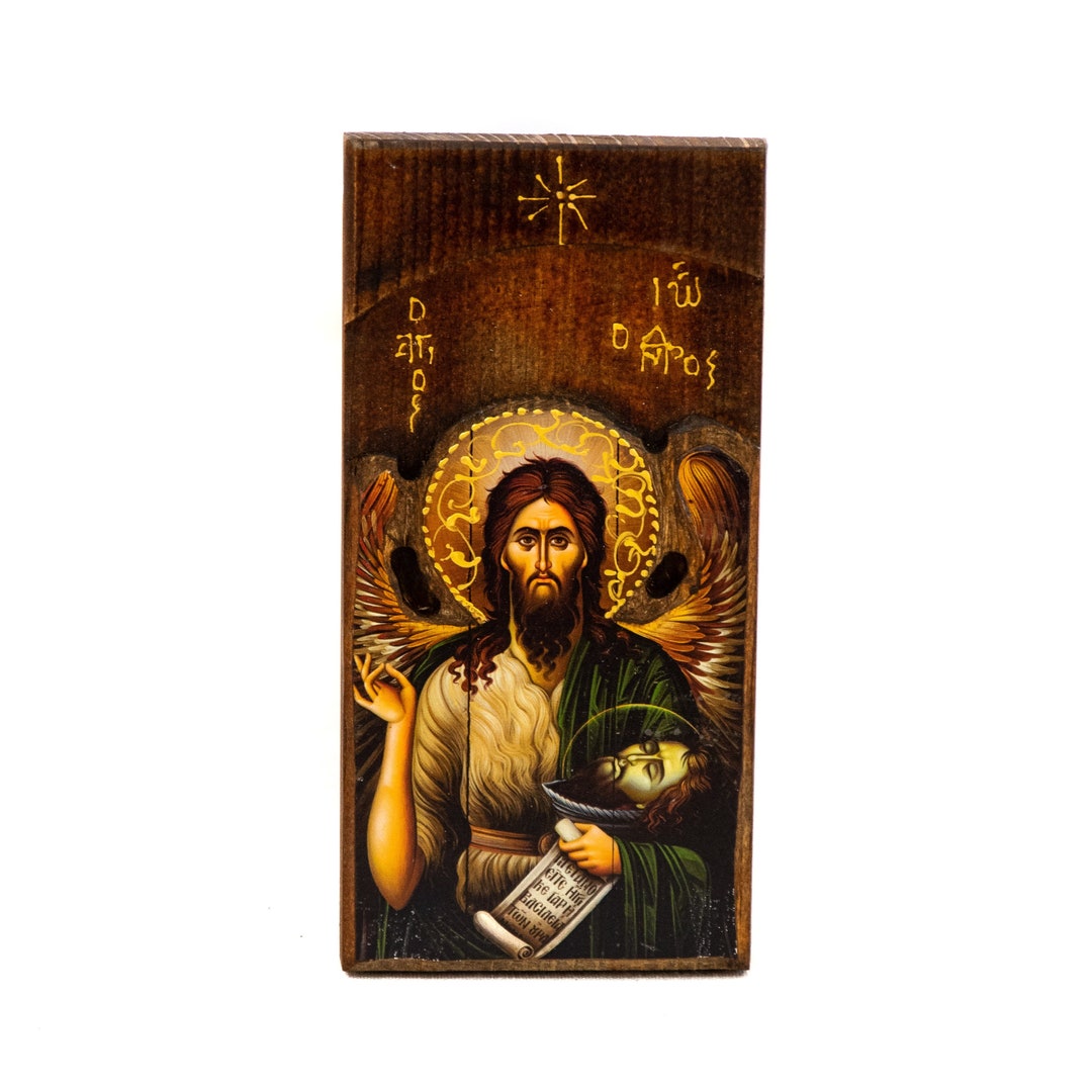 Saint John Icon, Handmade Greek Orthodox Icon, Byzantine Art Wall ...