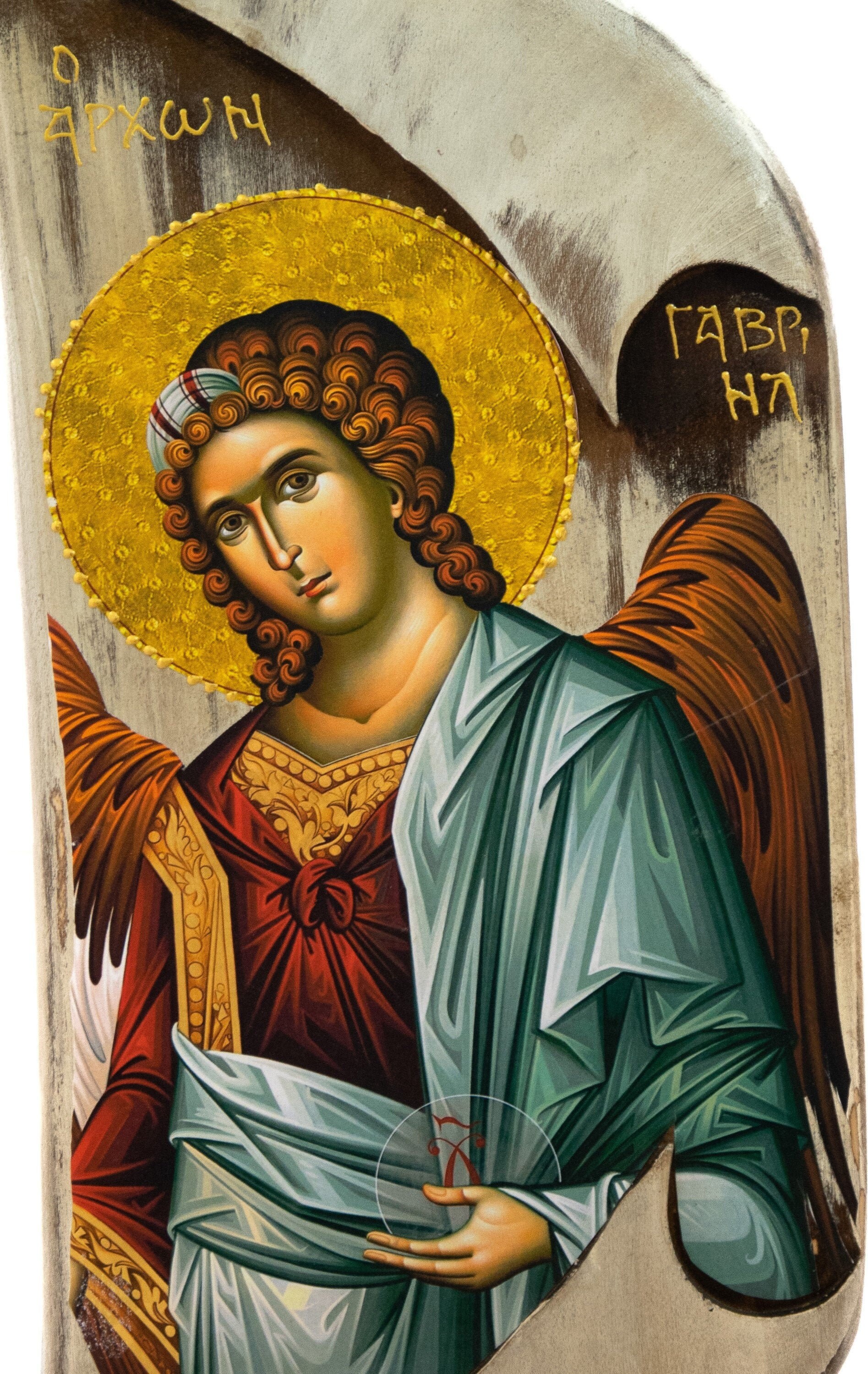 Archangel Gabriel Icon Handmade Greek Orthodox Icon of St - Etsy