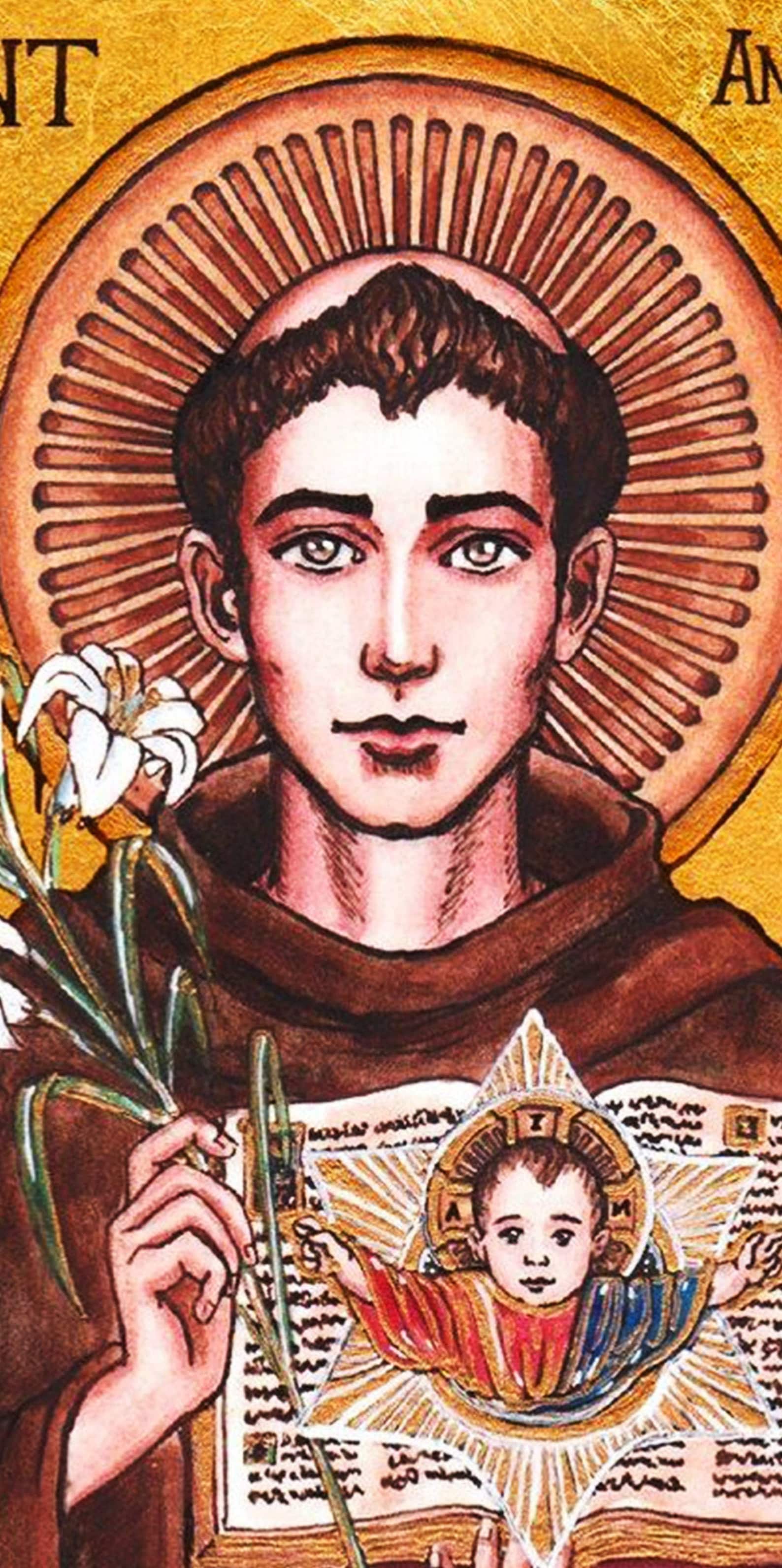 Saint Anthony of Padua icon Handmade Greek Christian icon of | Etsy