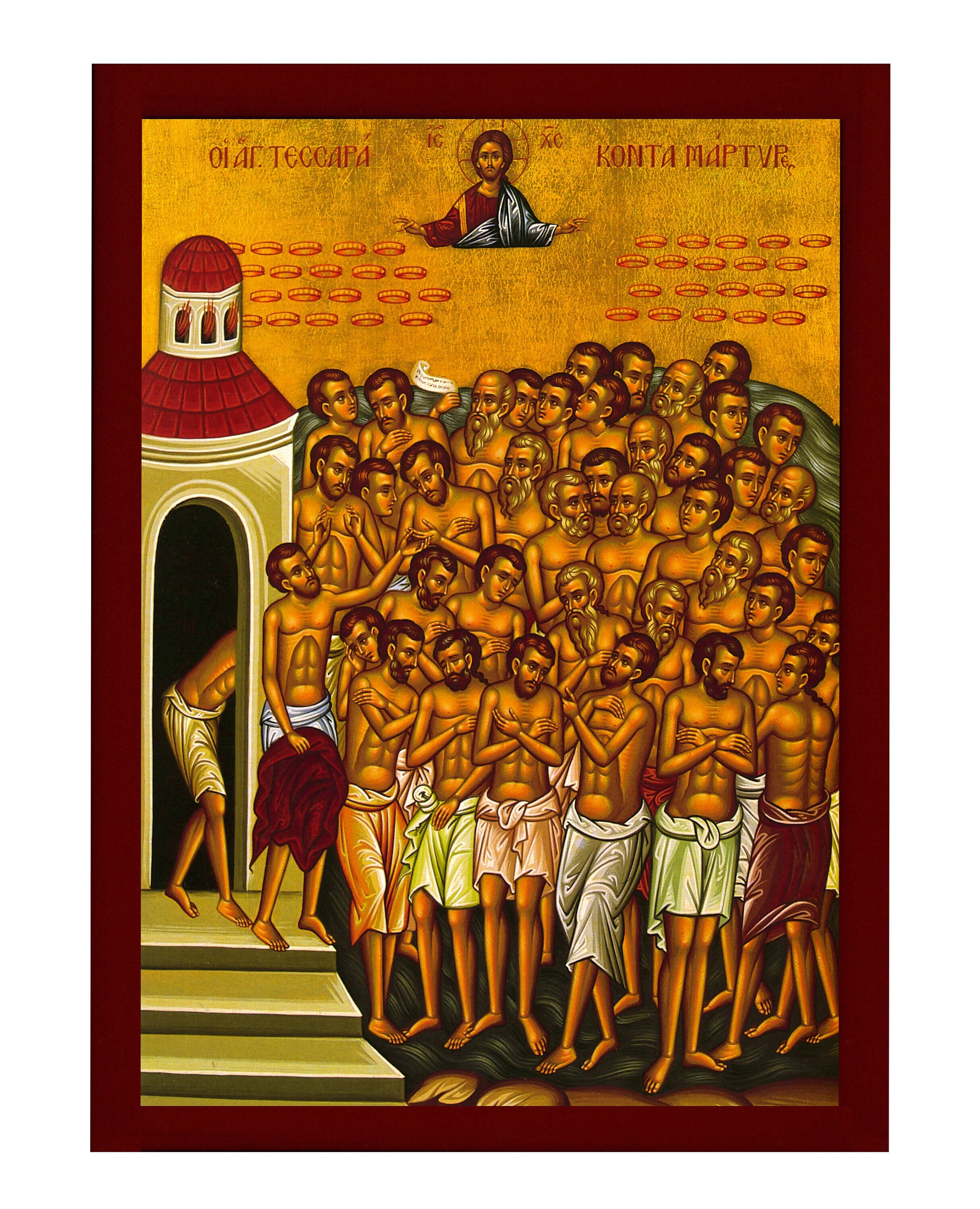 The 40 Holy Martyrs Icon Handmade Greek Orthodox Icon Forty - Etsy