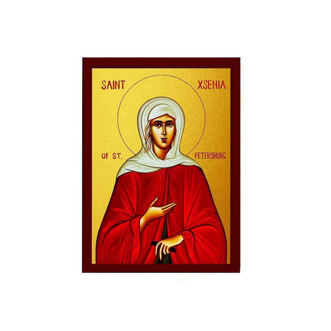 Saint Xenia Icon, Handmade Greek Orthodox Icon of St Xenia of St ...