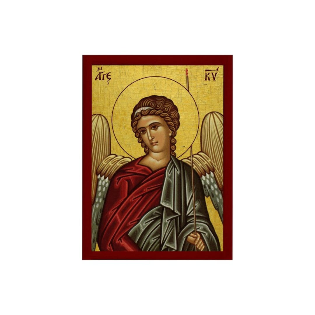 Guardian Angel Icon, Handmade Greek Orthodox Icon Angel of the Lord ...