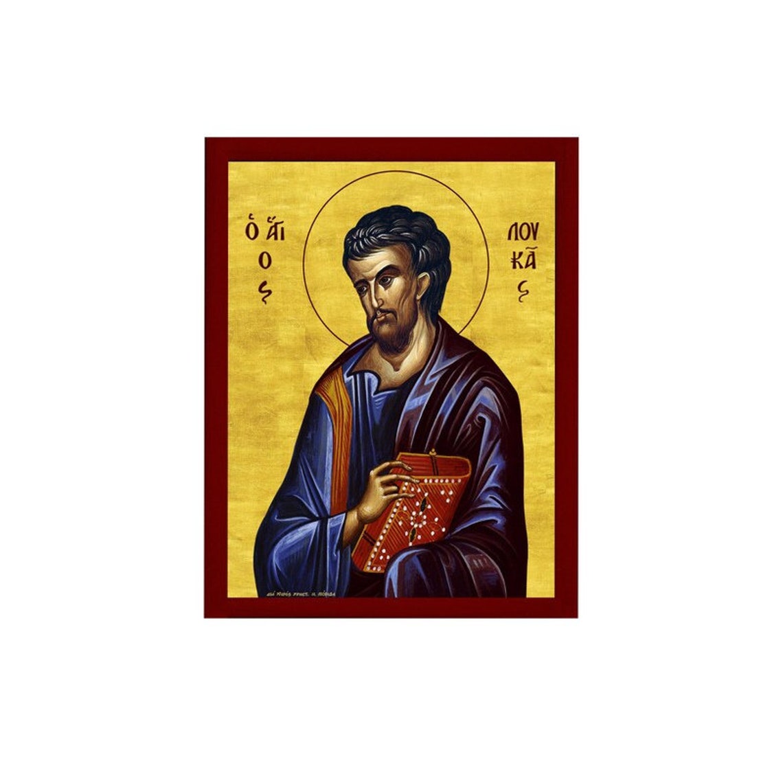 Saint Luke the Apostle Icon Handmade Greek Orthodox Icon of - Etsy