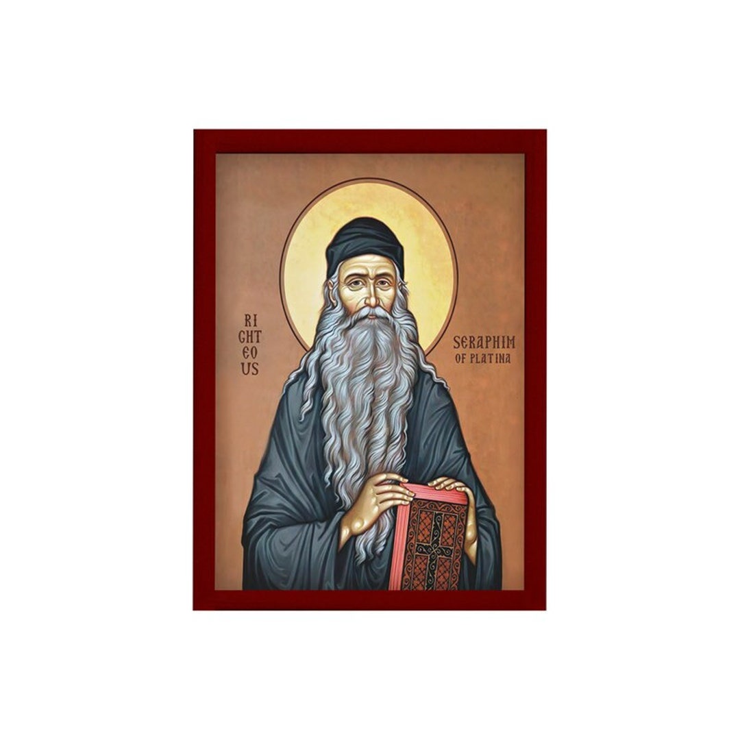 Hieromonk Seraphim of Platina Icon, Handmade Greek Orthodox Icon ...