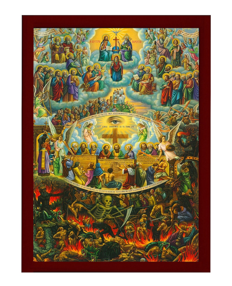 The Last Judgement Icon Handmade Greek Orthodox Icon of - Etsy