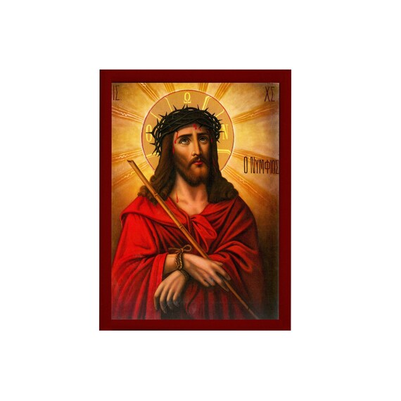 Jesus Christ Icon Nymphios Handmade Greek Orthodox Icon of - Etsy