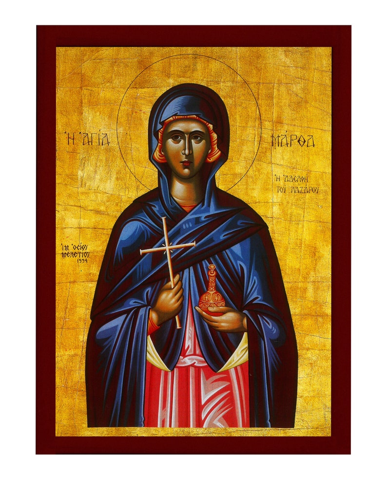 Saint Martha Icon Handmade Greek Orthodox Icon of St Martha - Etsy