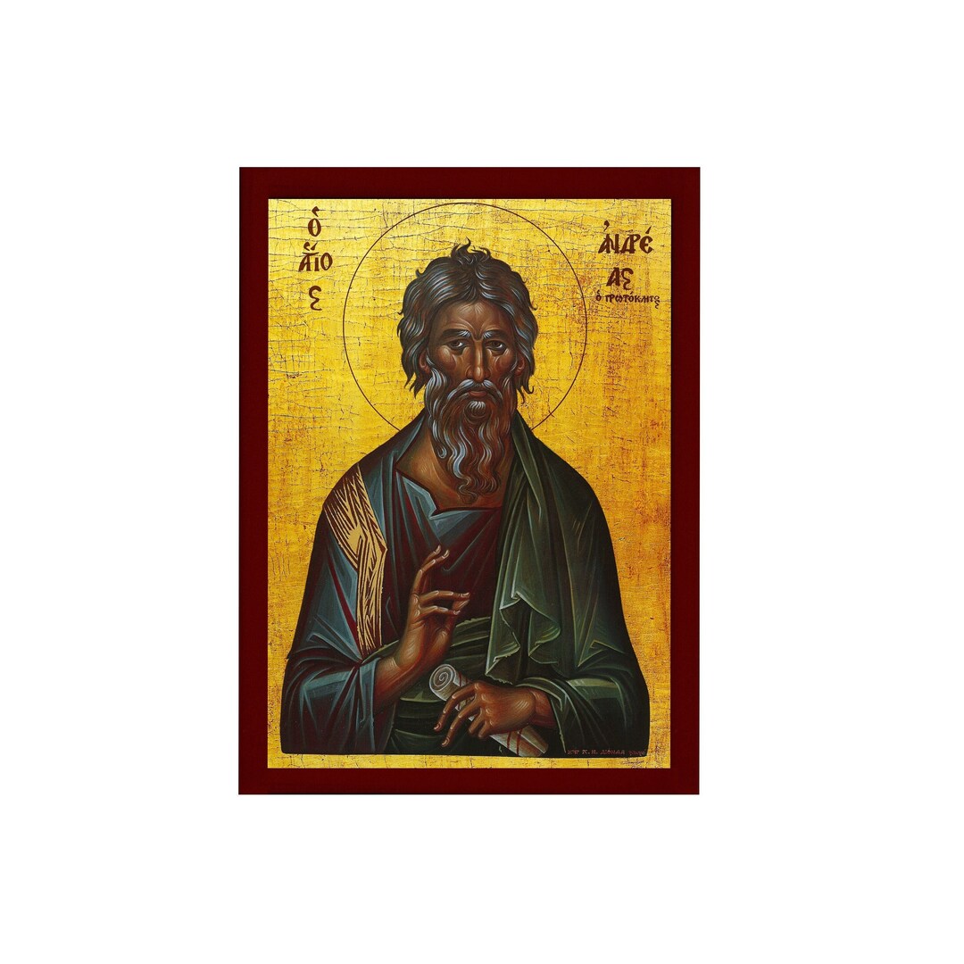 Saint Andrew Icon the Apostle Handmade Greek Orthodox Icon of - Etsy