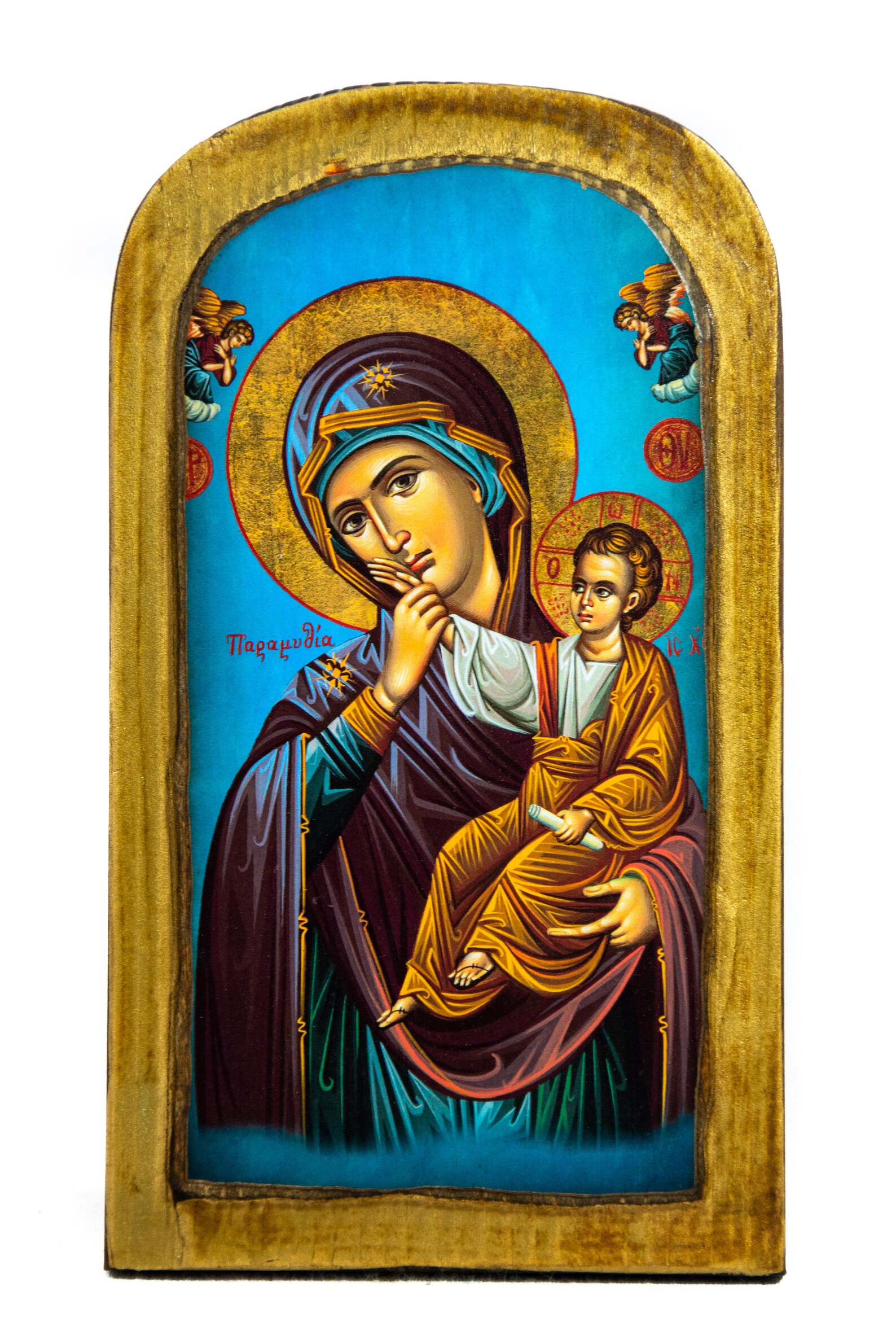 Virgin Mary Icon Panagia Paramythia Handmade Greek Orthodox | Etsy