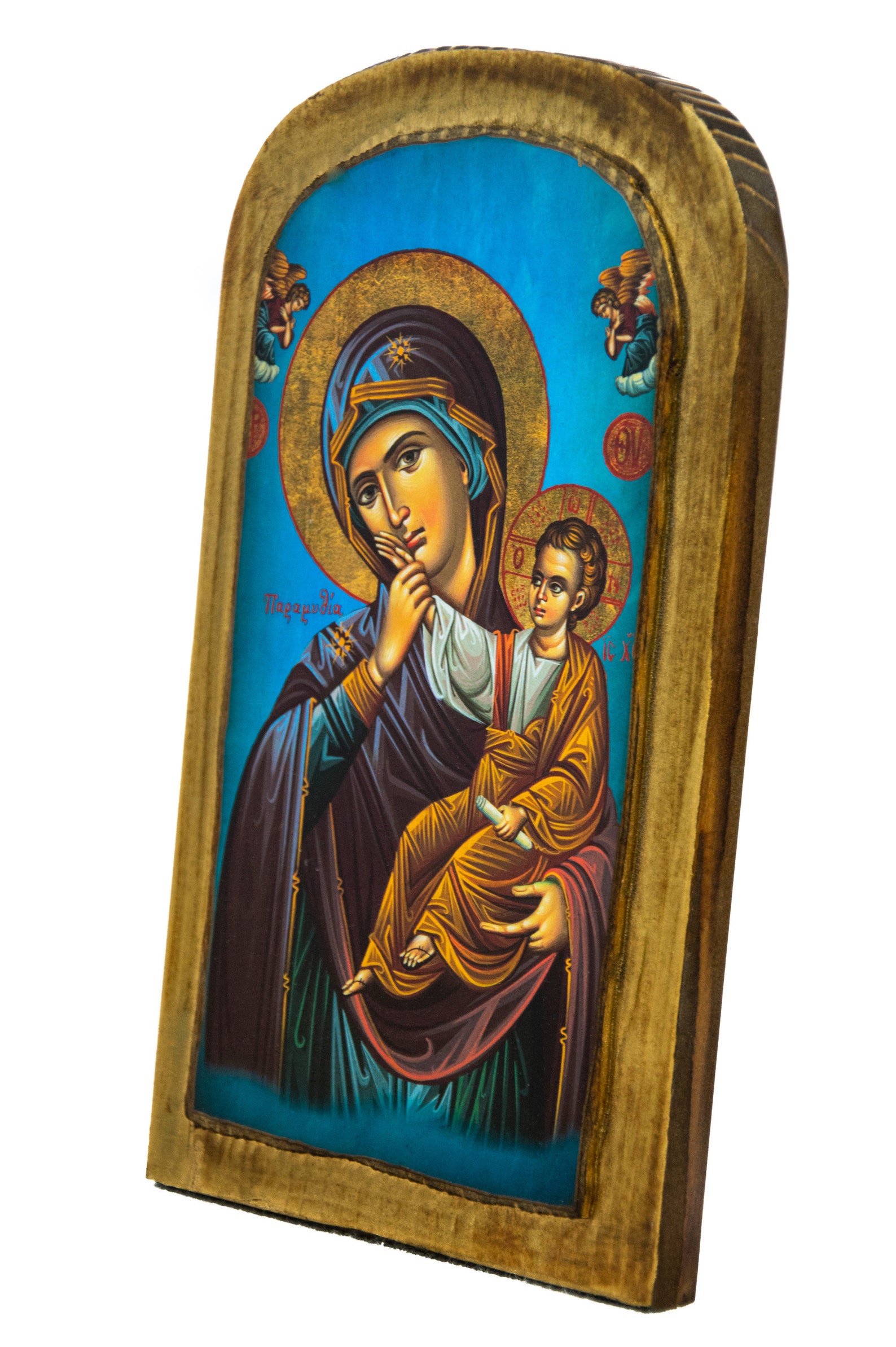 Virgin Mary Icon Panagia Paramythia Handmade Greek Orthodox | Etsy
