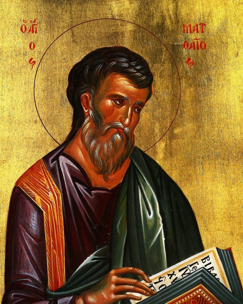 Saint Matthew the Apostle Icon Handmade Greek Orthodox Icon - Etsy