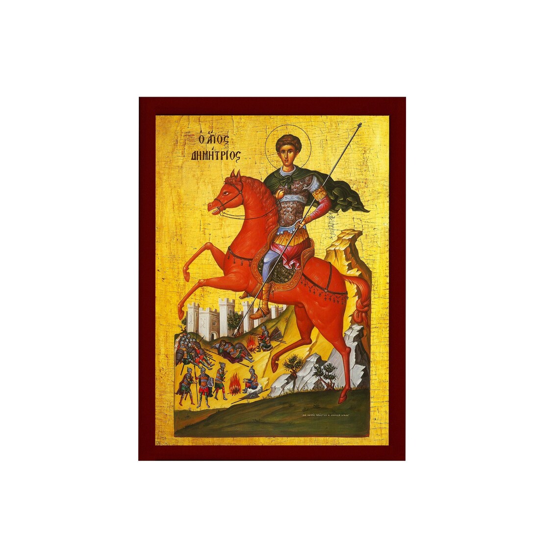 Saint Demetrius Icon Handmade Greek Orthodox Icon of St - Etsy