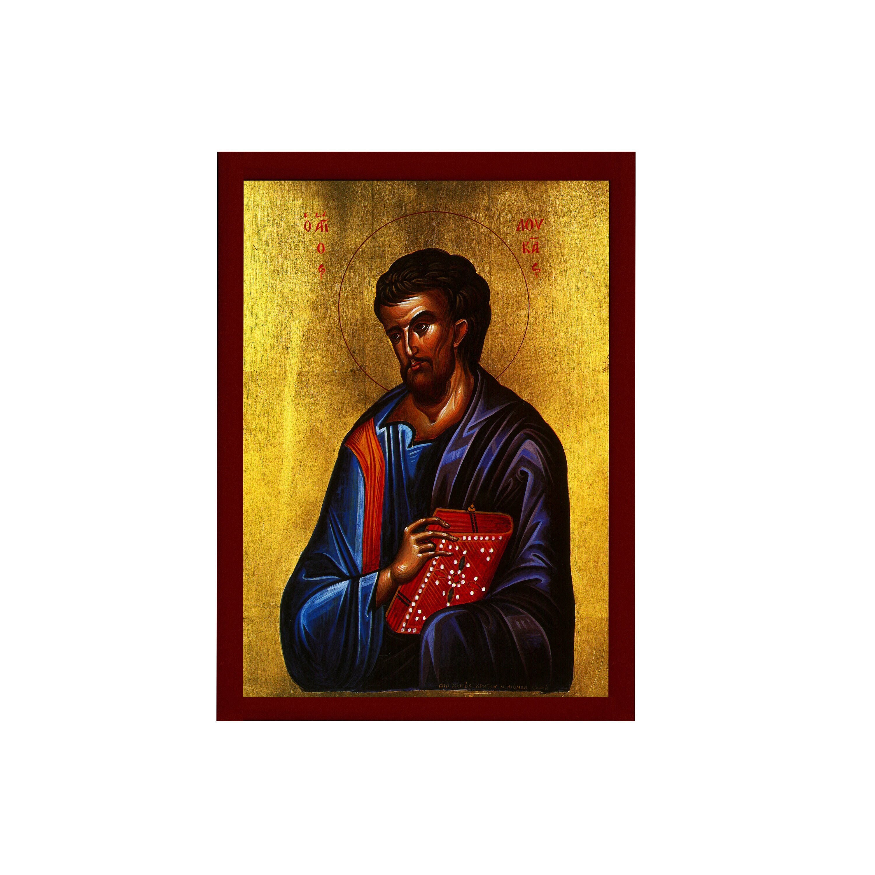 Saint Luke the Apostle Icon Handmade Greek Orthodox Icon of | Etsy