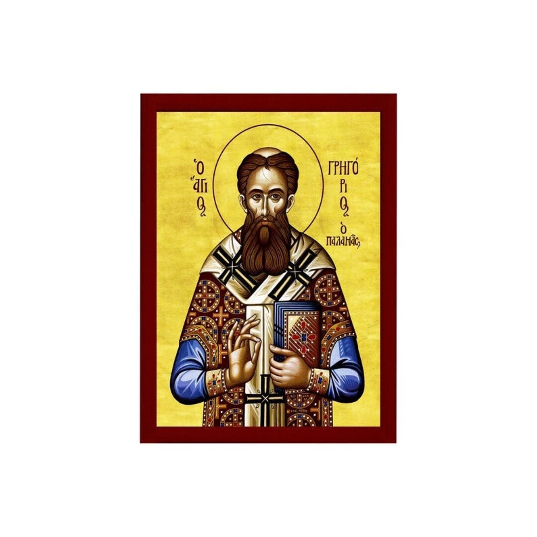 Saint Gregory Palamas Icon, Handmade Greek Orthodox Icon of St Gregory ...