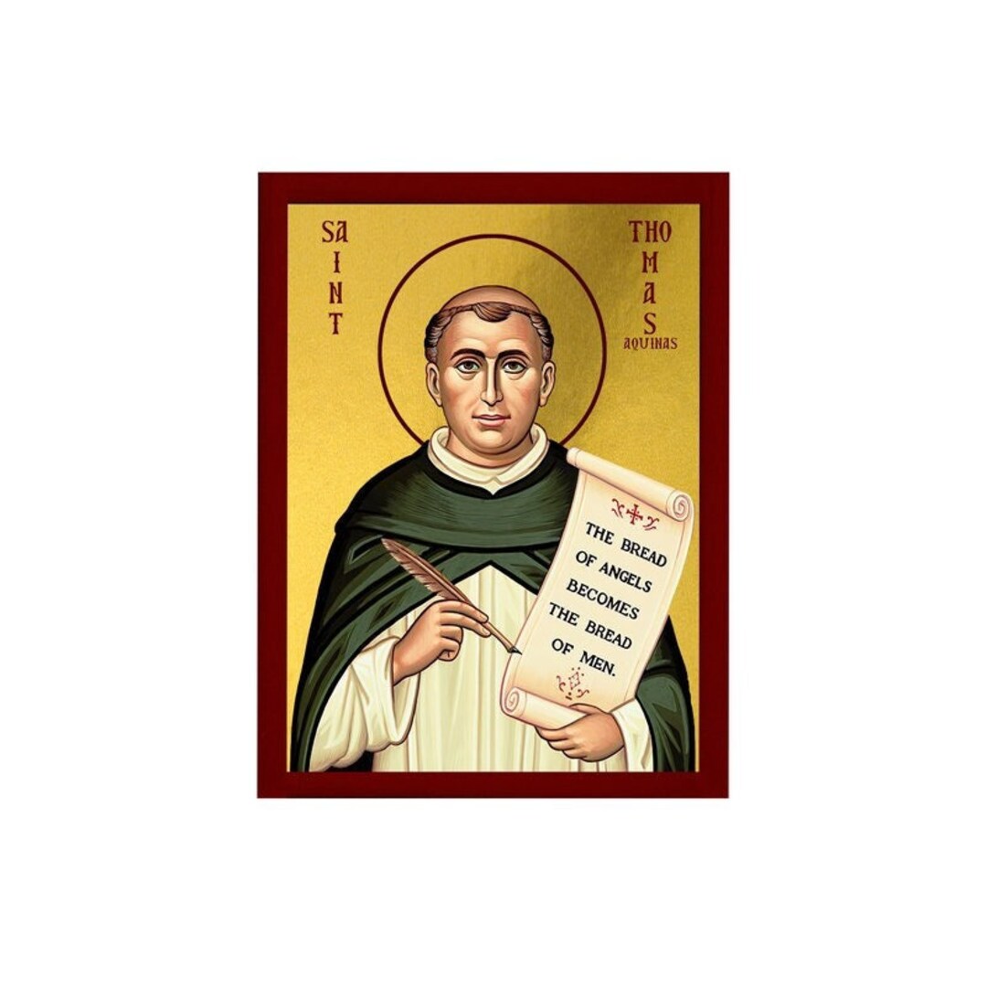 Saint Thomas Aquinas Icon, Handmade Greek Catholic Icon St Thomas ...
