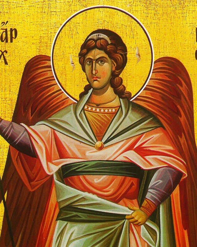 Archangel Raphael Icon Handmade Greek Orthodox Icon of St - Etsy