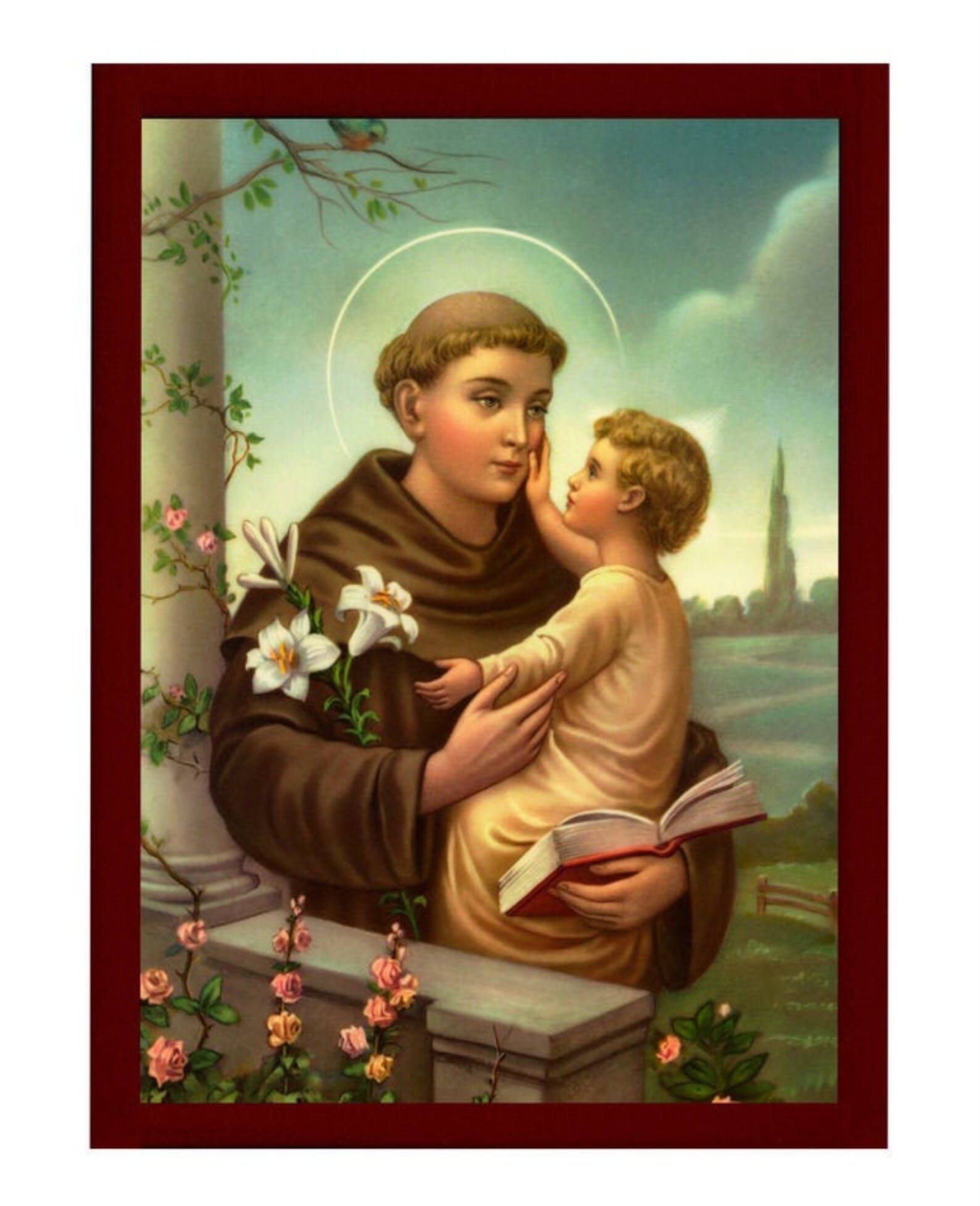 Saint Anthony of Padua Icon Handmade Greek Christian Icon of - Etsy