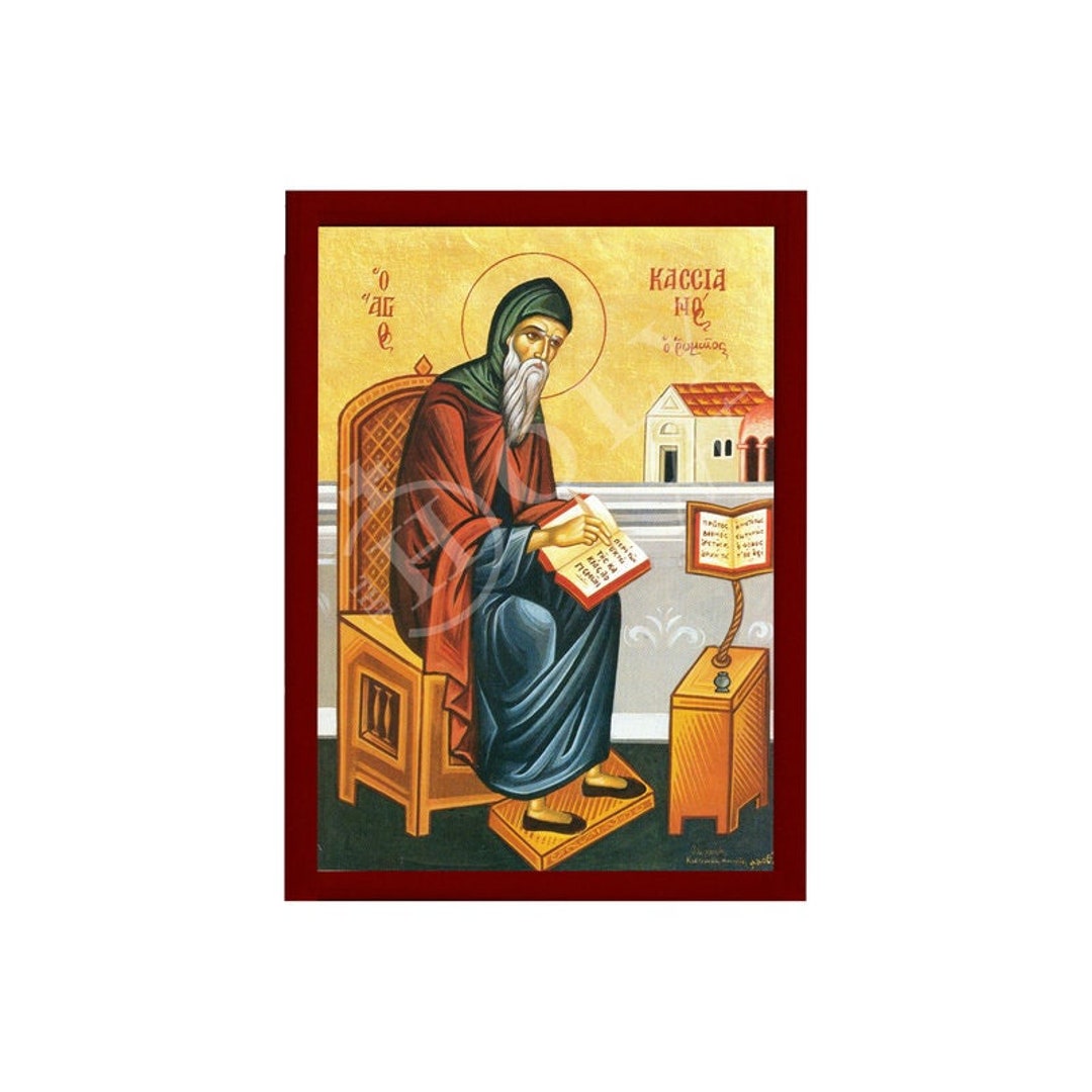Saint Kassianos Icon the Roman, Handmade Greek Orthodox Icon of St ...