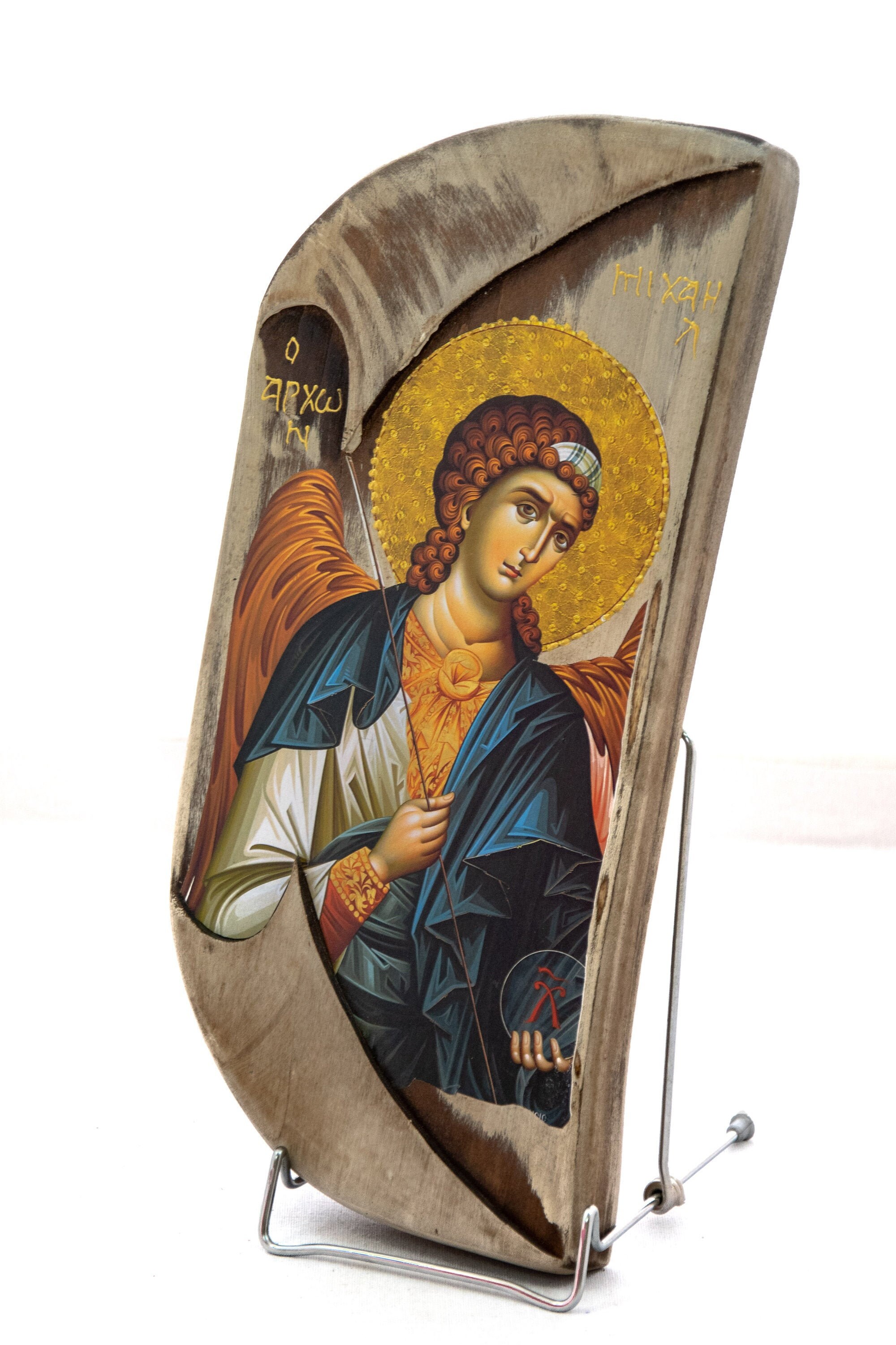 Archangel Michael Icon Handmade Greek Orthodox Icon of St | Etsy