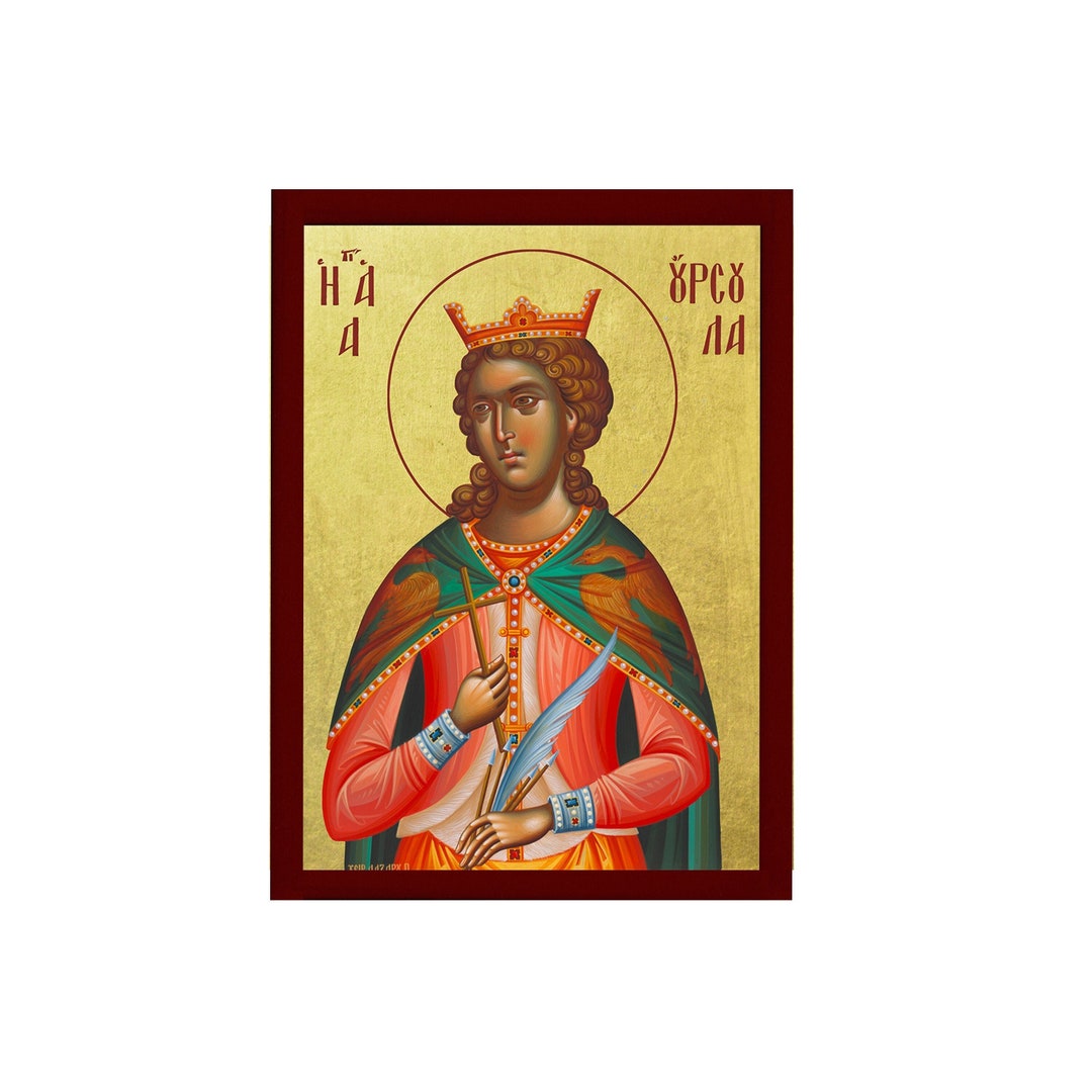 Saint Ursula Icon, Handmade Greek Orthodox Icon St Ursula, Byzantine ...