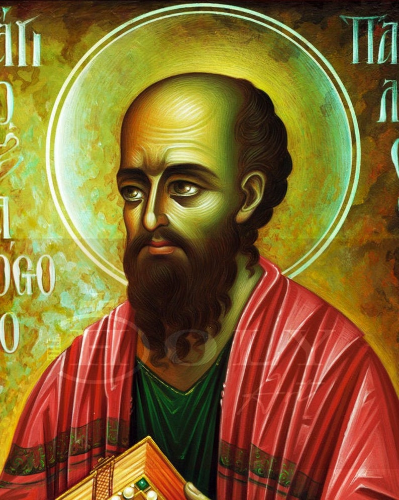 Apostle Paul Icon Handmade Greek Orthodox Icon of St Paul the - Etsy