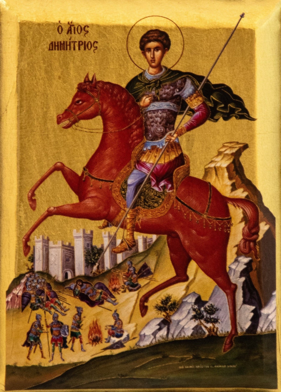 Saint Demetrius Icon Greek Orthodox Icon of St Demetrios | Etsy