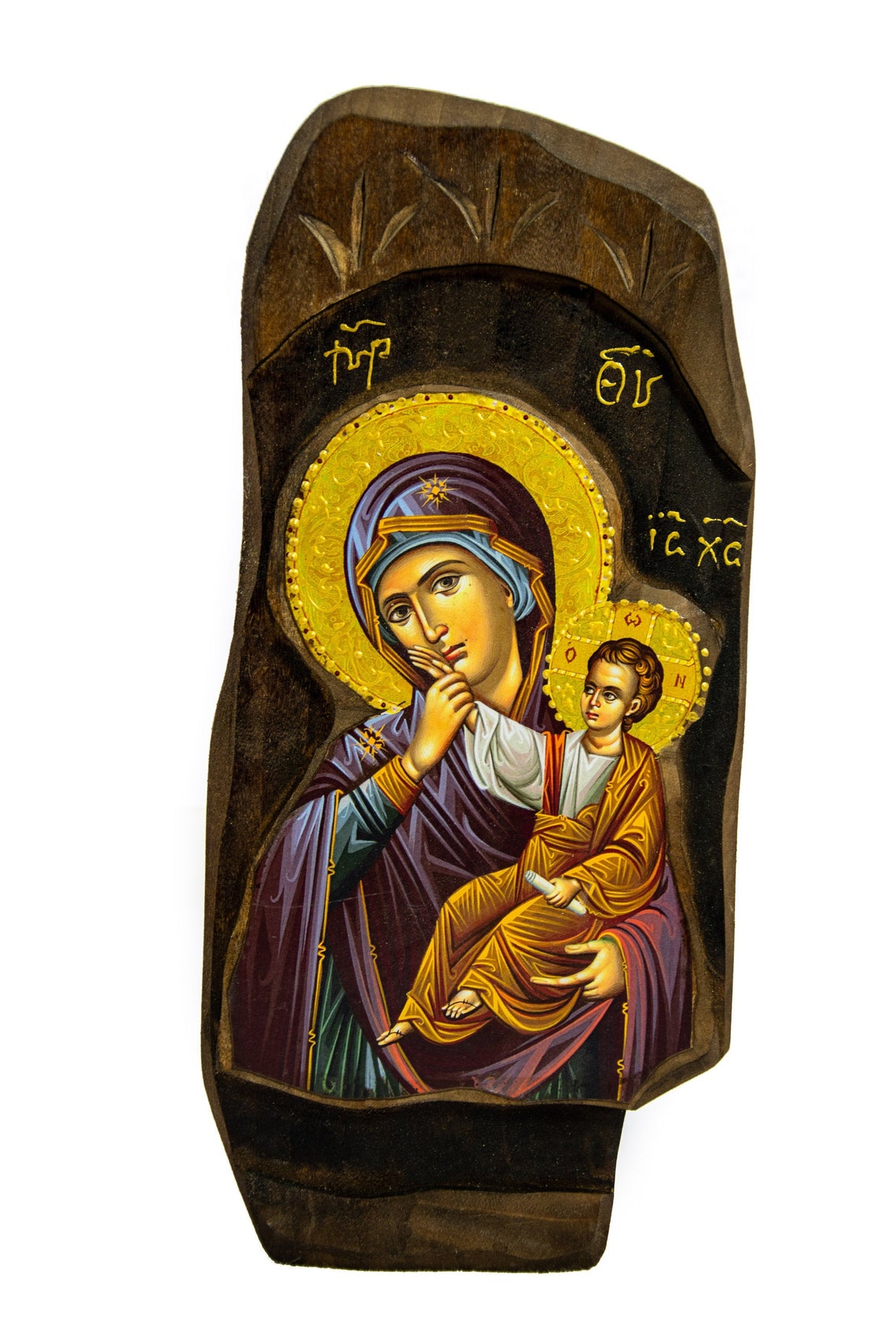 Virgin Mary Icon Panagia Paramythia Handmade Greek Christian | Etsy