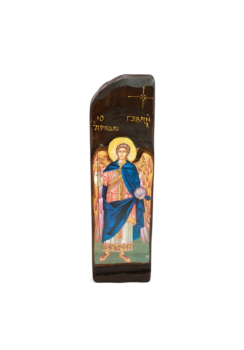 Archangel Gabriel Icon Handmade Greek Orthodox Icon of St - Etsy