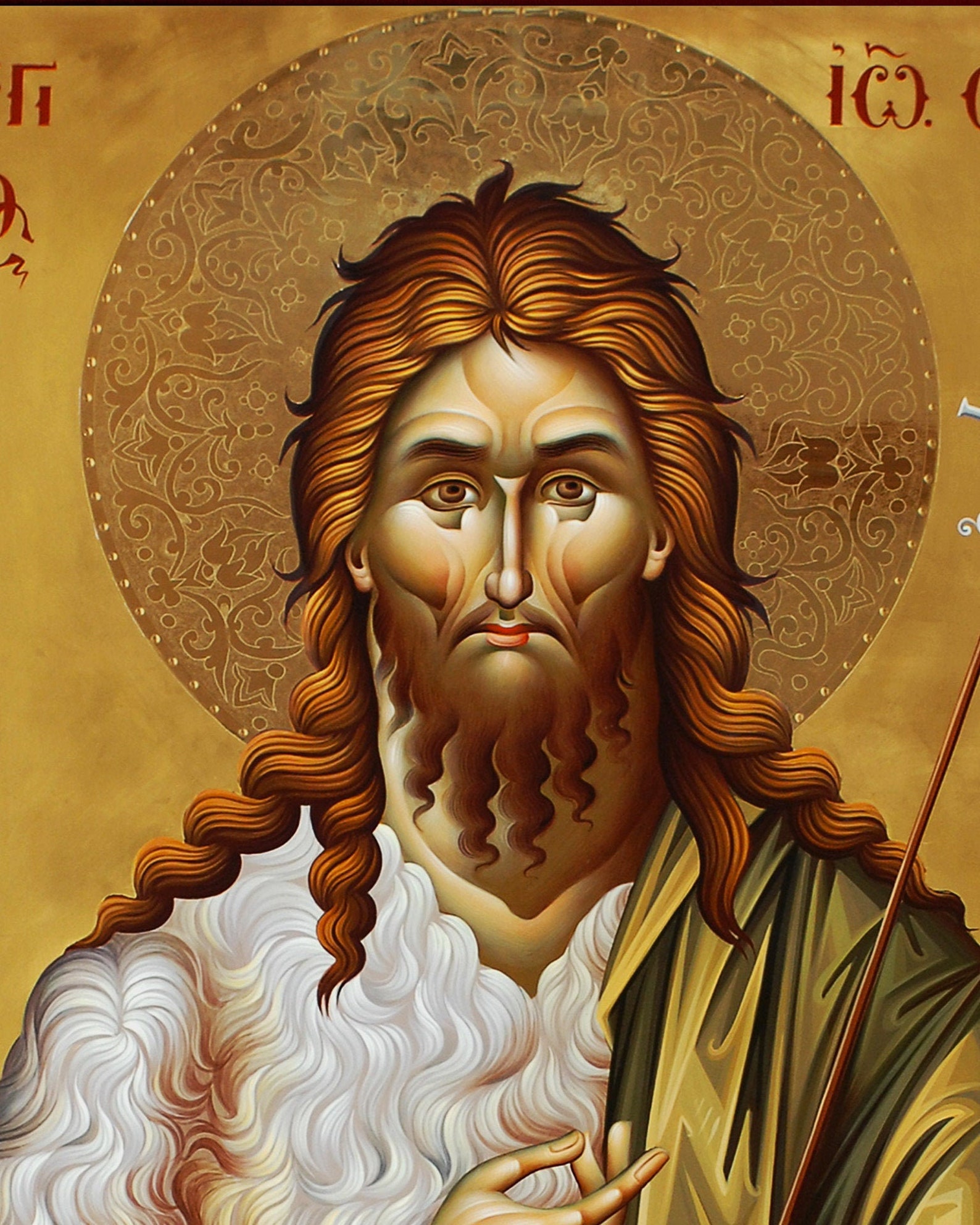 Saint John Icon, Handmade Greek Orthodox Icon of St John Baptist ...