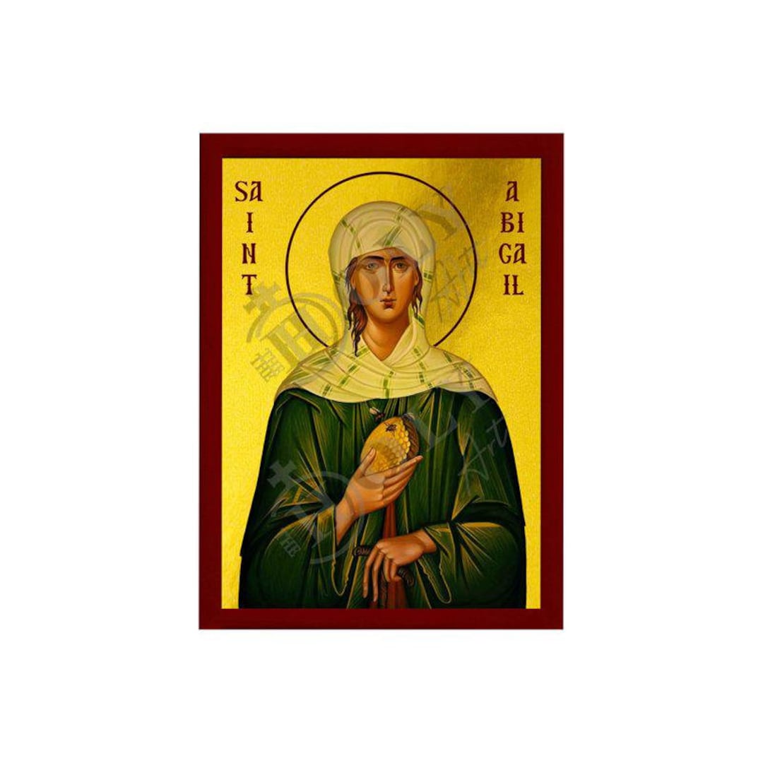 Saint Abigail of Ireland Icon, Handmade Greek Orthodox Catholic Icon of ...