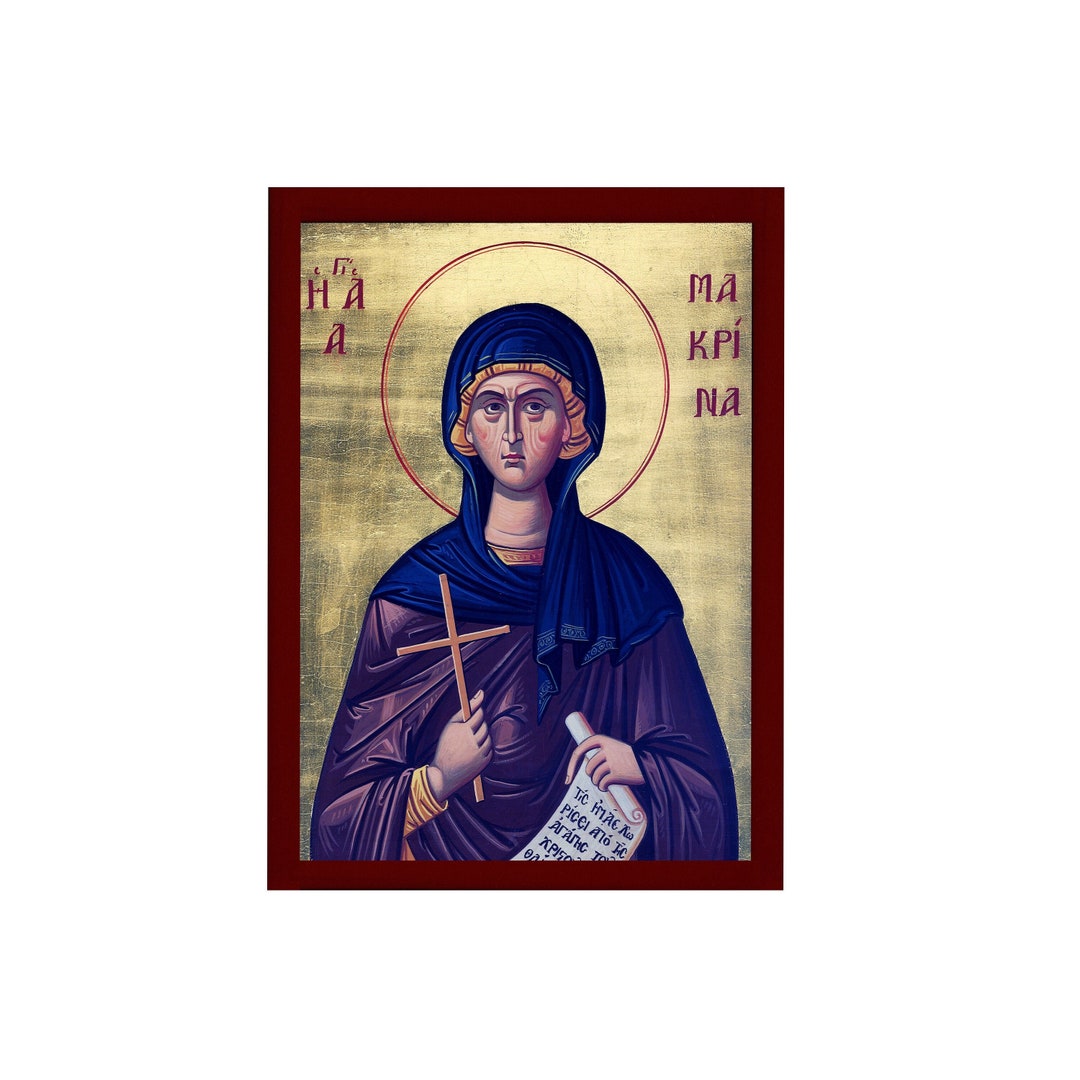 Saint Macrina Icon, Handmade Greek Orthodox Icon of St Macrina the ...