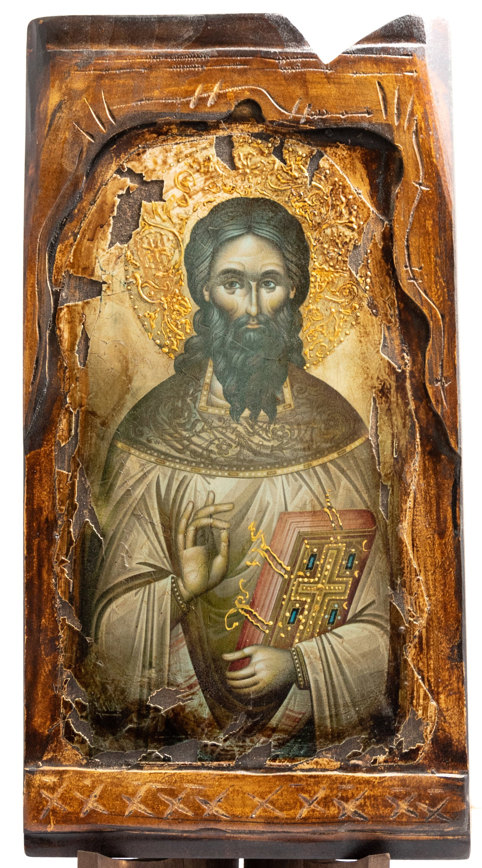 Saint Raphael Icon Handmade Greek Orthodox Icon of St - Etsy