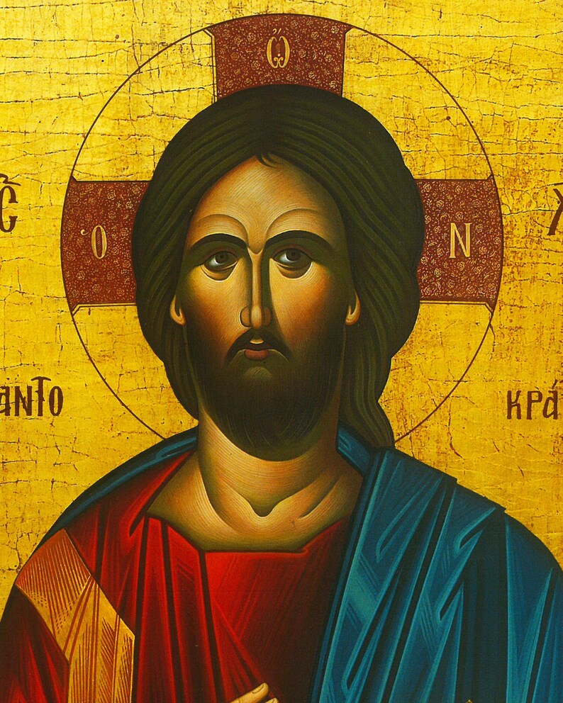 Jesus Christ Icon Handmade Greek Orthodox Icon of Our Lord - Etsy