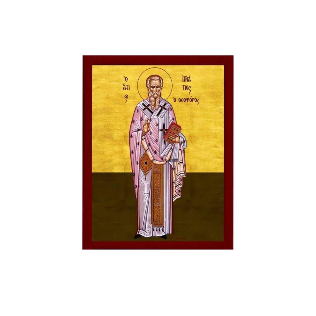 Saint Ignatius Icon, Handmade Greek Orthodox Icon St Ignatius of ...