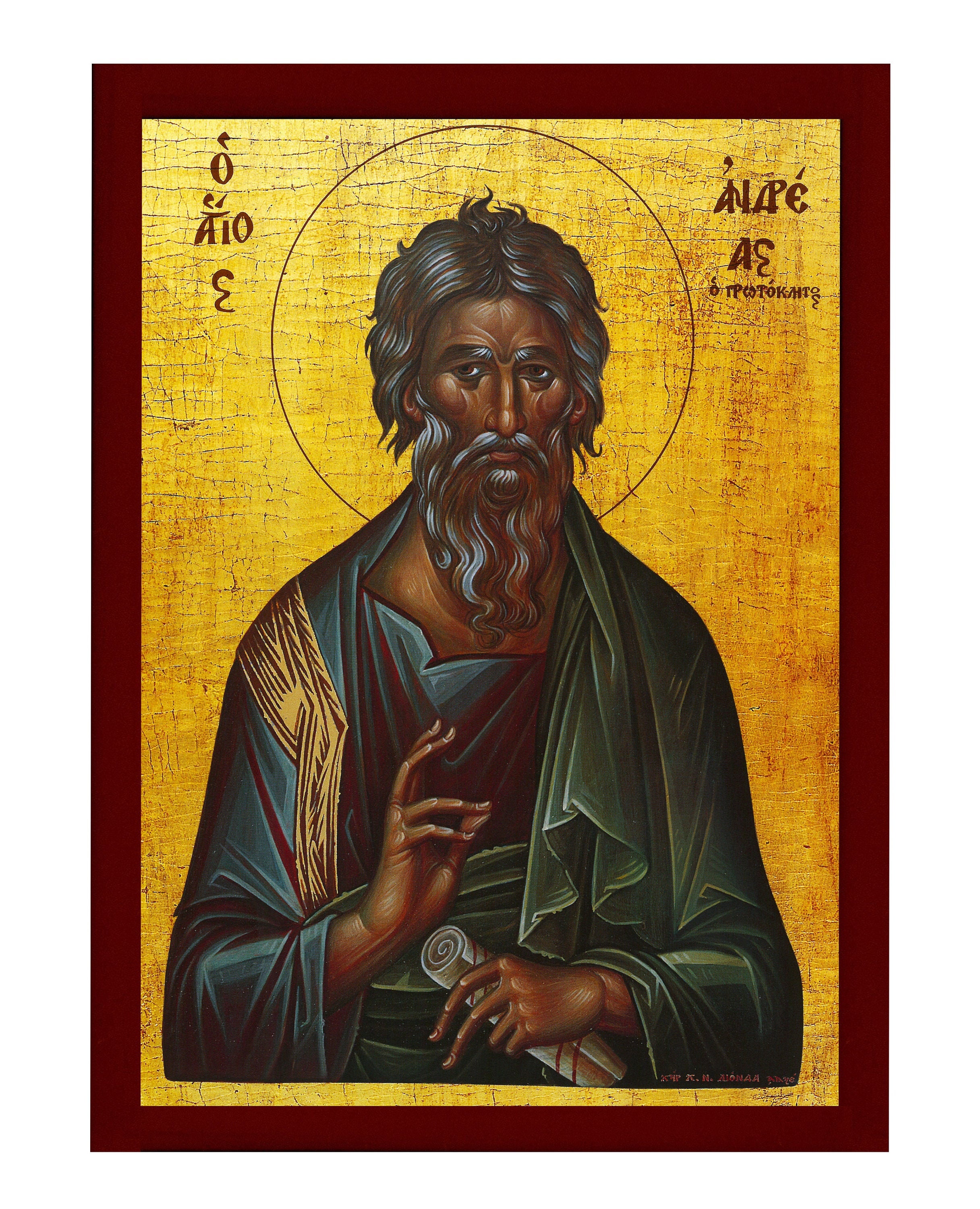 Saint Andrew Icon the Apostle Handmade Greek Orthodox Icon of | Etsy