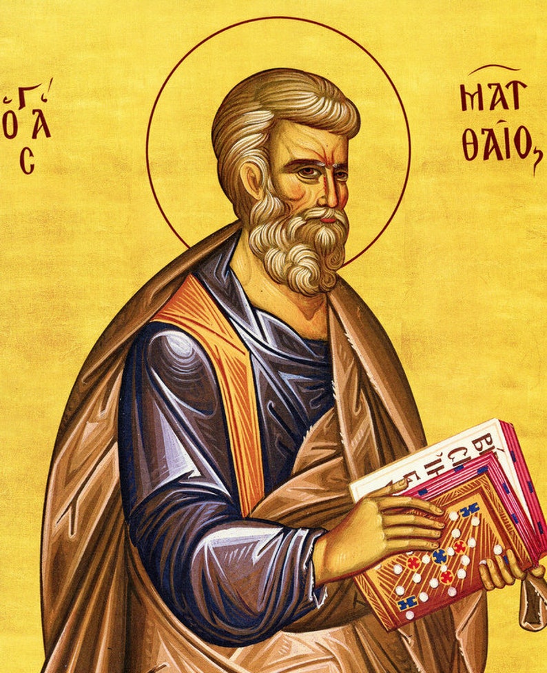 Saint Matthew the Apostle Icon Handmade Greek Orthodox Icon - Etsy