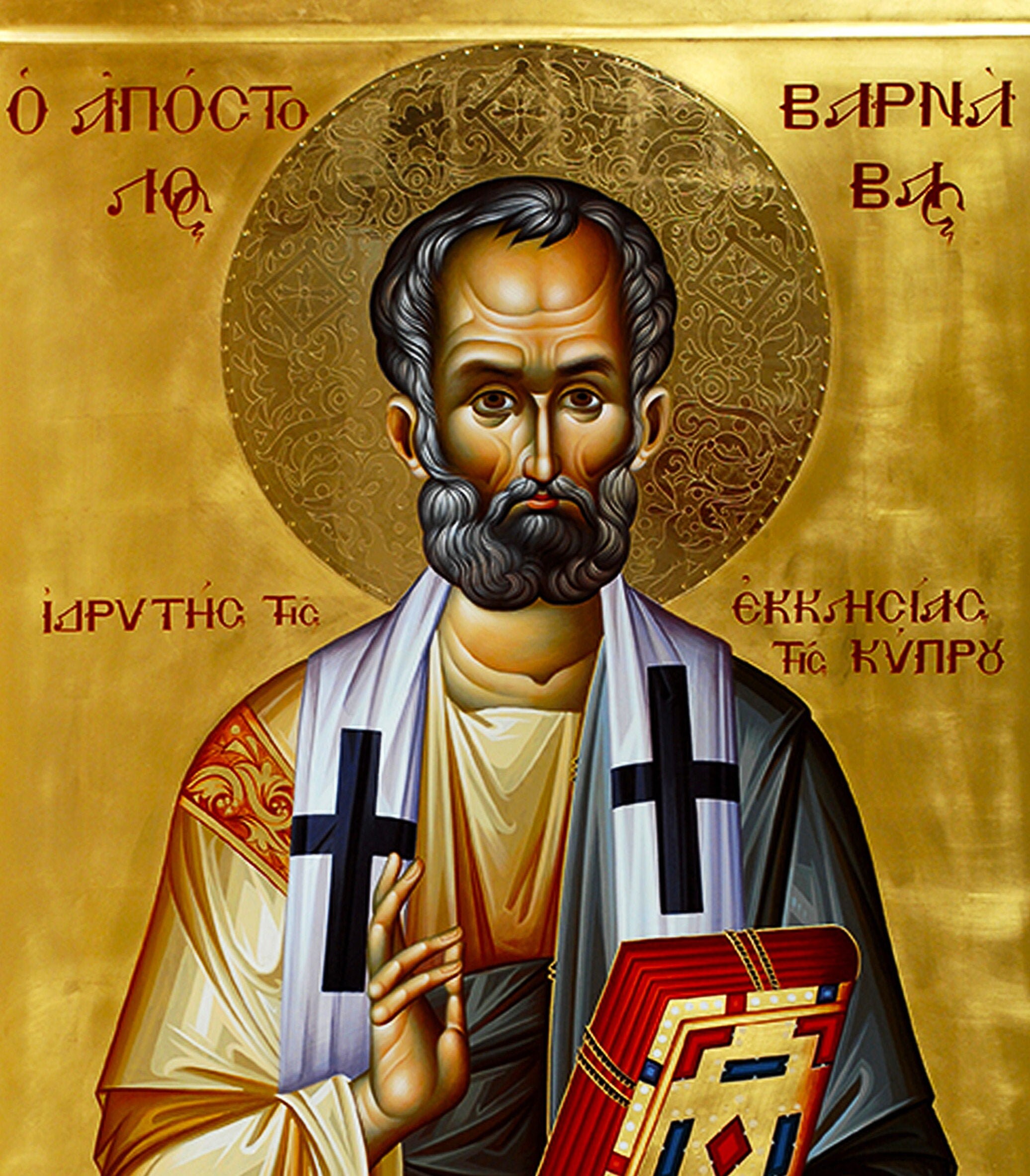 Apostle Barnabas Icon Handmade Greek Orthodox Icon of St | Etsy