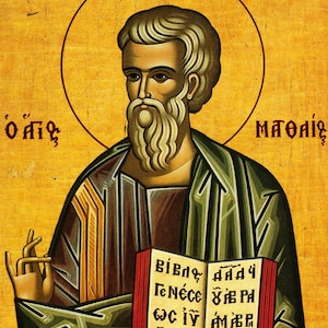 Saint Matthew the Apostle Icon Handmade Greek Orthodox Icon of Apostle ...