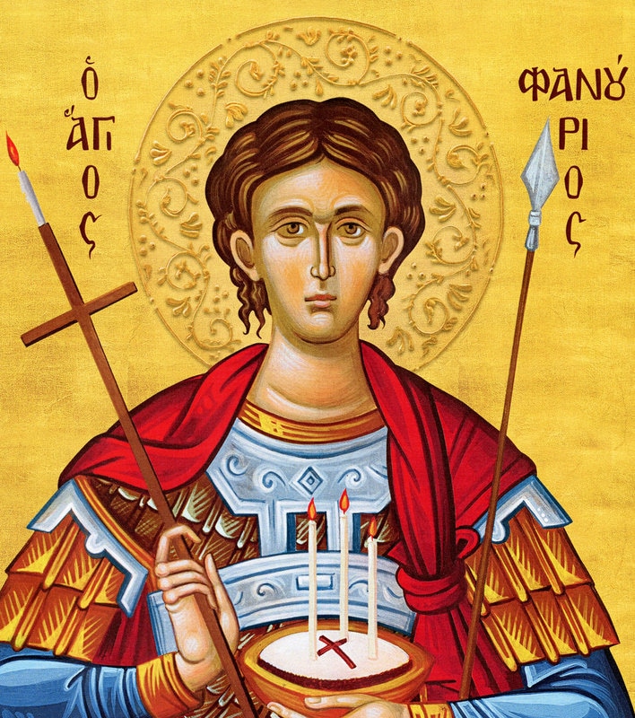 Saint Phanourios Icon Handmade Greek Orthodox Icon St - Etsy