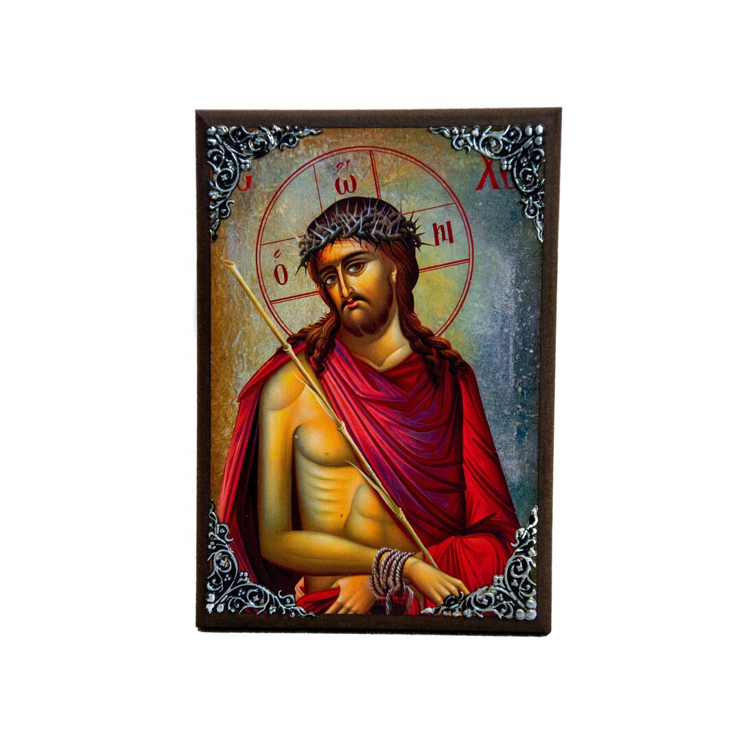 Jesus Christ Icon Bridegroom, Handmade Greek Orthodox Icon of Nymphios ...