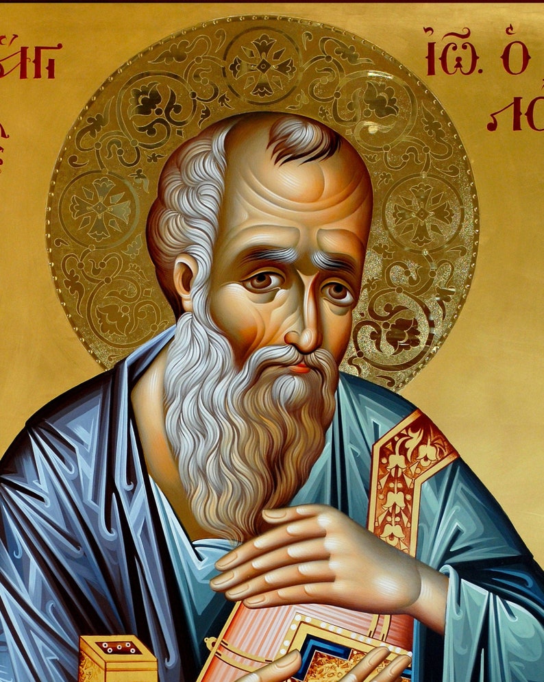 Saint John Evangelist Icon Handmade Greek Orthodox Icon St - Etsy